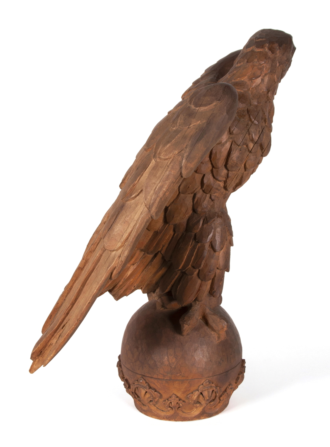 LATE 19TH CENTURY PILOT HOUSE EAGLE, FOUND IN WISCONSIN, FINISHED BY ...